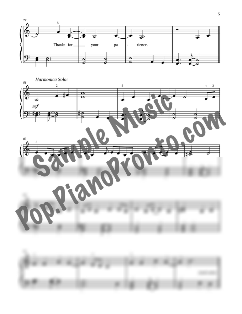 Head Over Feet (Easy Piano) By Alanis Morissette - F.M. Sheet Music - Pop Arrangements by ...